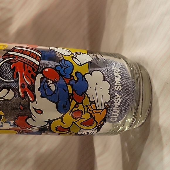 Kitchen | Vintage Clumsy Smurf 1983 Hardees Glass | Poshmark